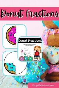 Donut Fractions - Fun Math Center - Forgetful Momma